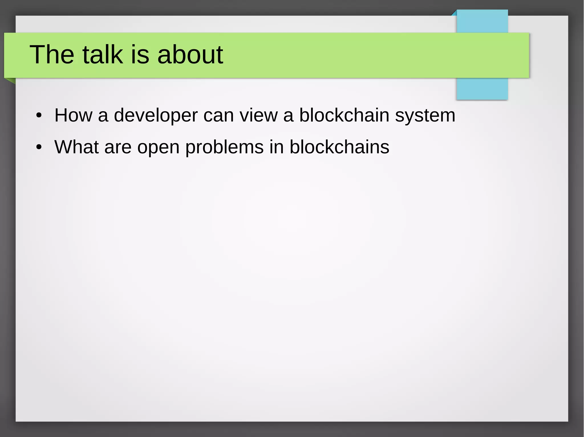 Blockchain For Developers | PPT