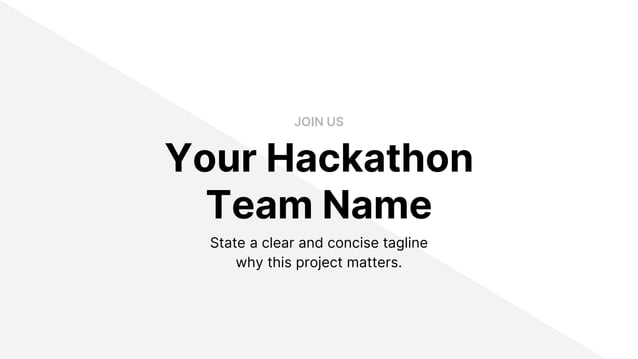 Hackathon Pitch Deck Template | PPTX