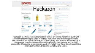 Hackazon realistic e-commerce Hack platform | PPTX