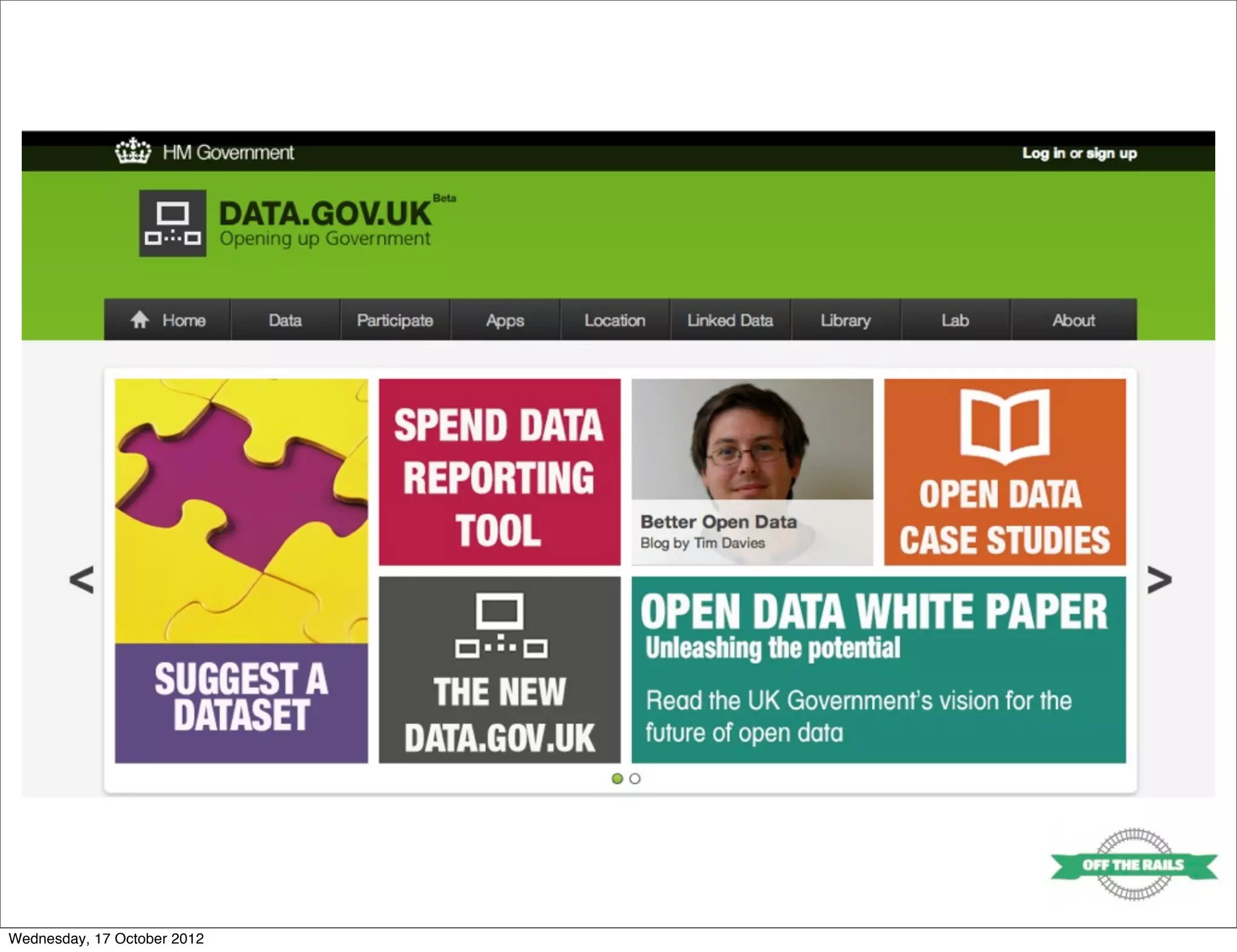 Hackday presentation by Jamie Andrews | PPT