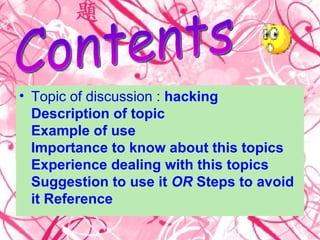 Hacker Anis | PPT | Computing | Technology & Computing