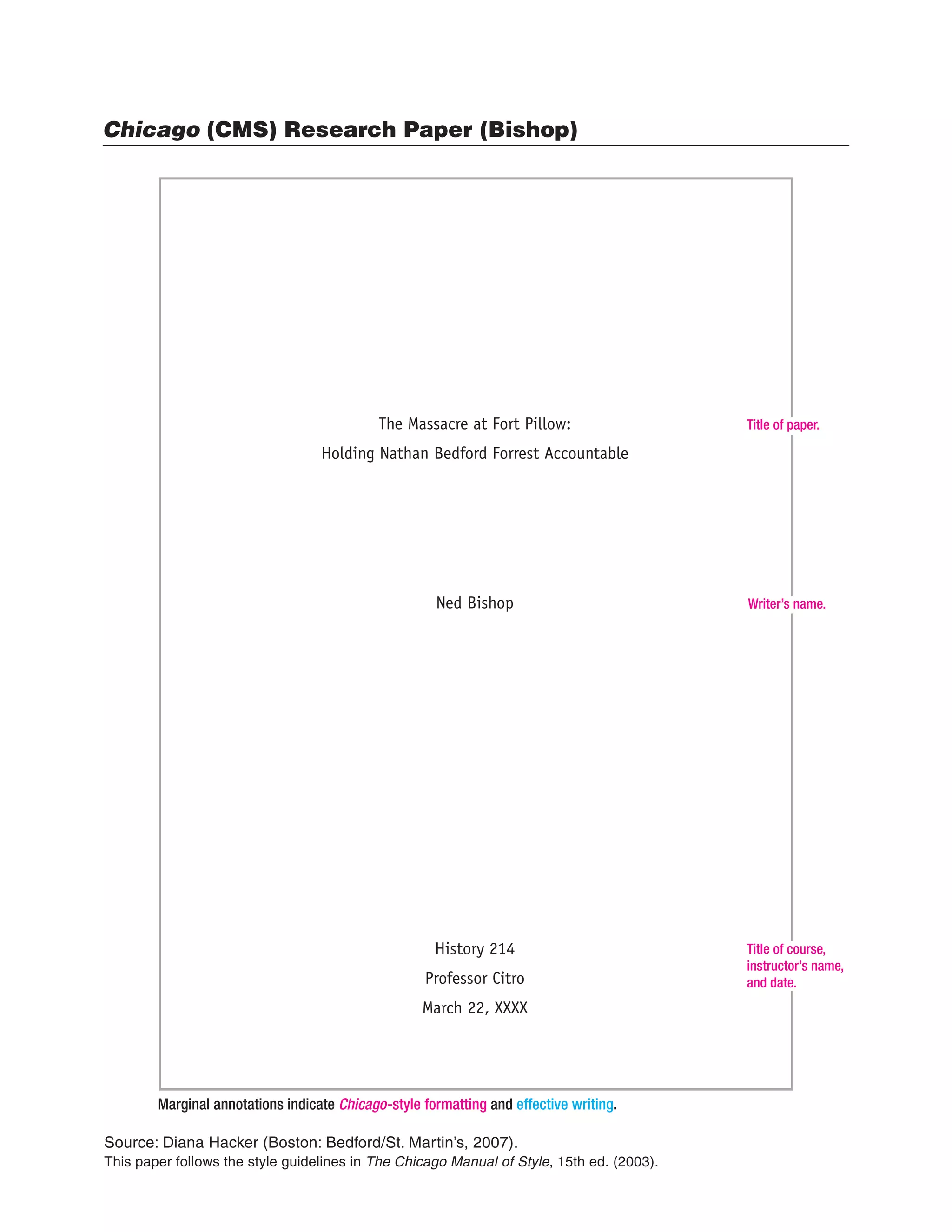 Chicago Sample Paper | PDF