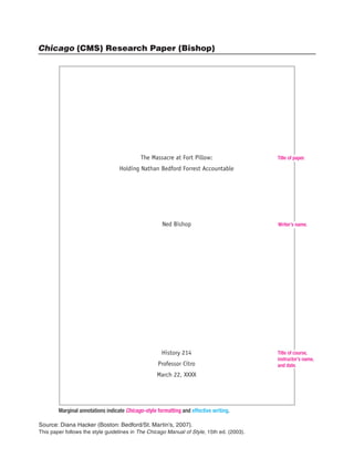 Chicago Sample Paper | PDF