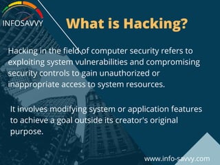 What is Hacking? AND Types of Hackers | PDF