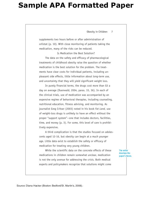 Sample APA Formatted Paper - by Dianna Hacker