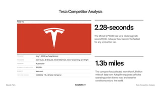 Tesla Competitor Analysis Report - Autopilot | PDF