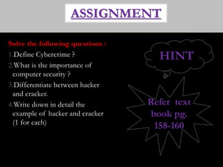 Hacker cracker cybercrime-computer security | PPT