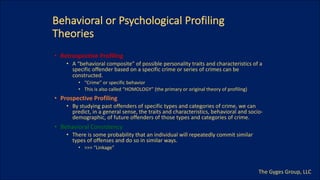 Concepts of Behavioral & Cyber Profiling: My Experience as the FBI’s ...