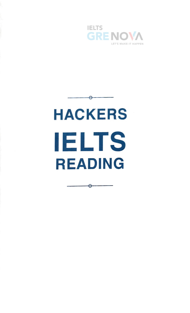 SÁCH HACKER IELTS READING LUYỆN BAND 5.0-6.0 | PDF