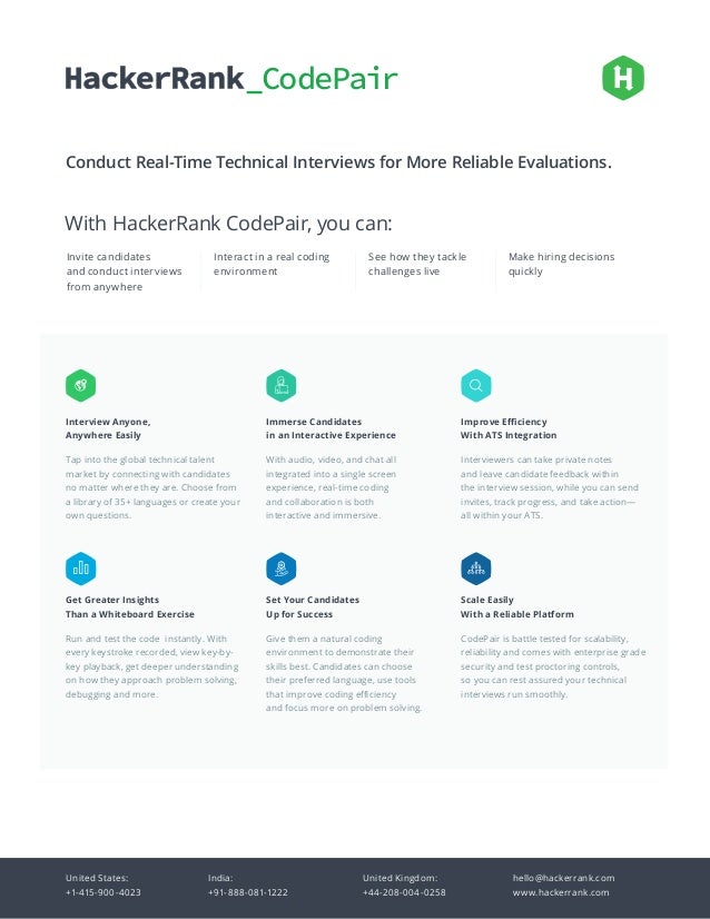 Hackerrank Codepair Data Sheet