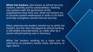 HACKERS-CRACKERS.pptx HACKERS AND CRACKERS | PPT