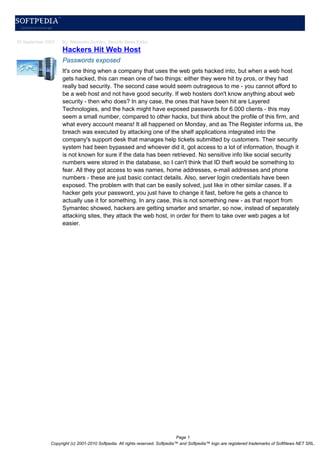 Hackers Hit Web Host | PDF | Web Hosting | Internet