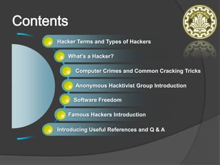 Hackers & Crackers (+ Software Freedom) | PPT