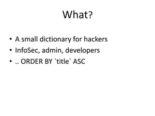 Hacker's jargons | PPT