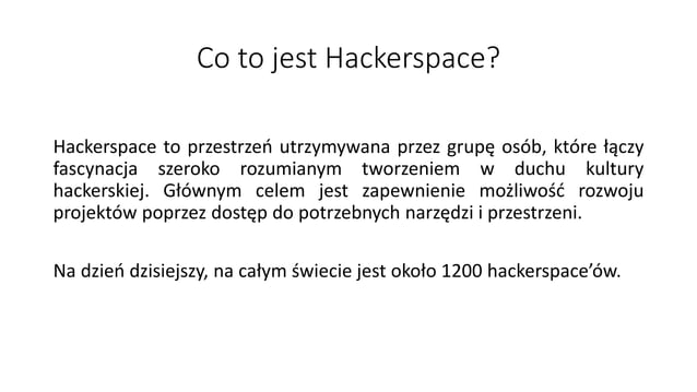 Hackerspace Wrocław | PPT