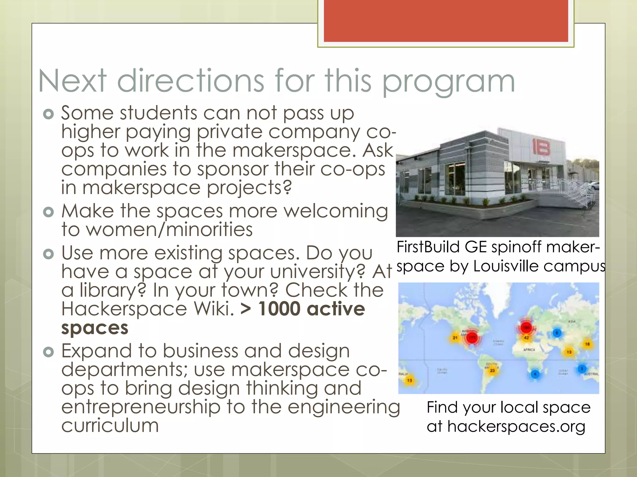 Hackerspaces & engineering education slides | PPTX