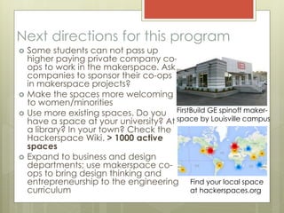 Hackerspaces & engineering education slides | PPTX