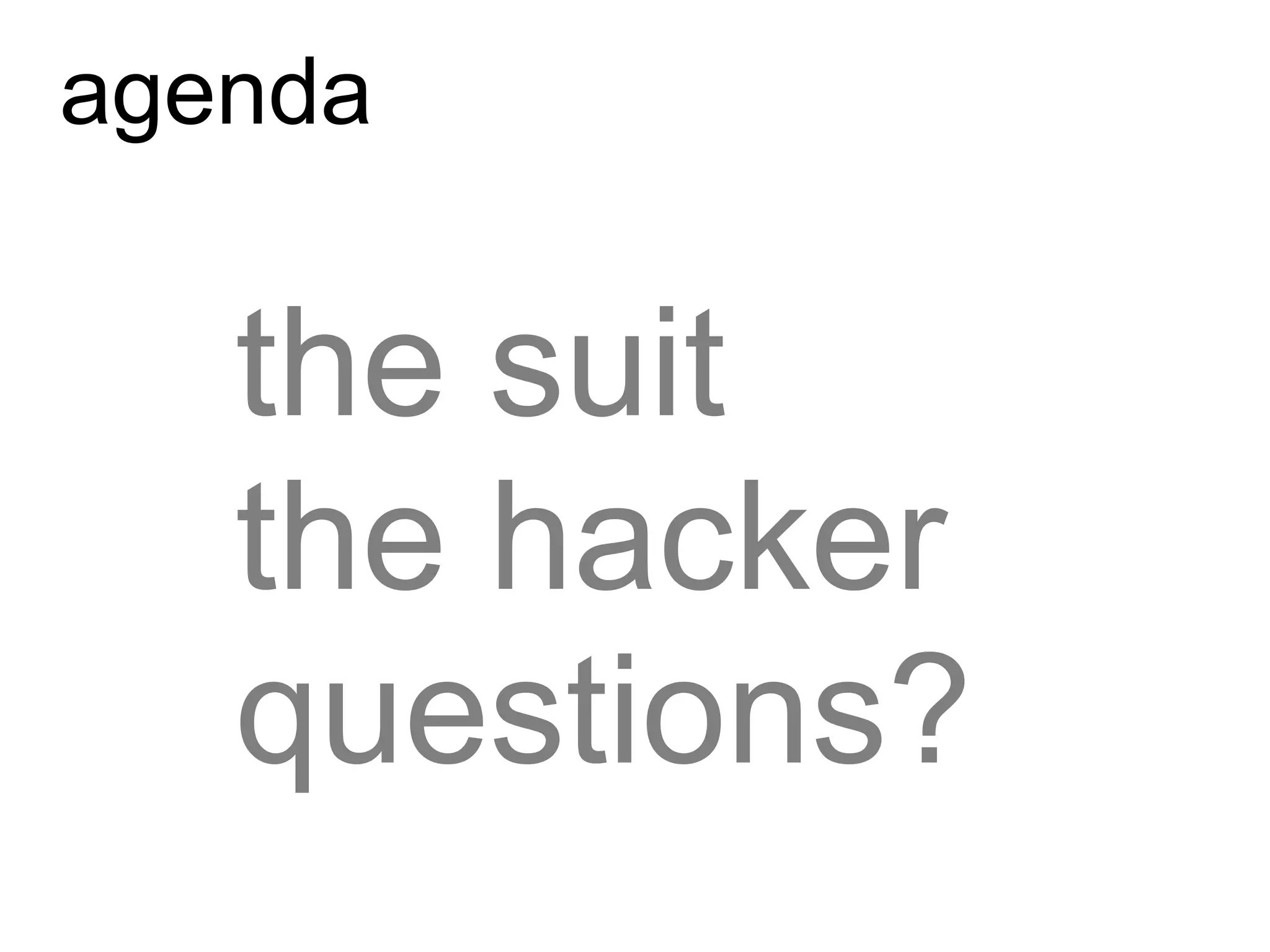hackers vs suits | PPT