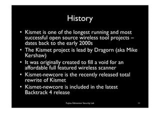 Hacker tool talk: kismet | PDF