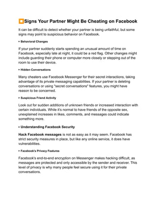 Hack FB Messages To Catch a Cheating Partner.pdf | Internet Safety ...