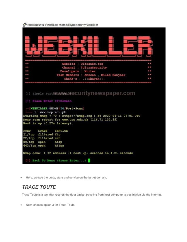 Hack information of any website using webkiller | PDF