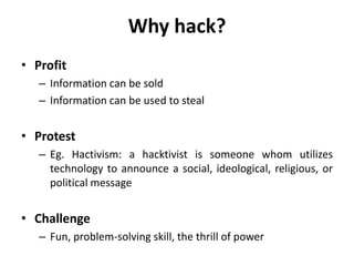 Computer Hacking - An Introduction | PPTX