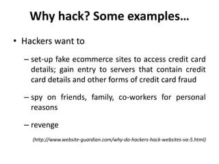 Computer Hacking - An Introduction | PPTX