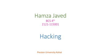 Hacking and its types | PPT