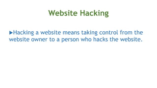 Hacking and its types | PPTX