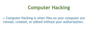 Hacking and its types | PPTX