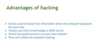 Hacking and its types | PPT