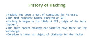 Hacking and its types | PPT