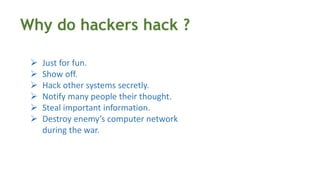 Hacking and its types | PPTX