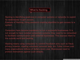 What Is Hacking | PPTX