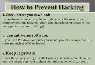 Hacking,History Of Hacking,Types of Hacking,Types Of Hackers,Cyber Laws ...