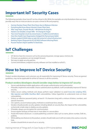Hacking Internet of Things (IoT) | PDF