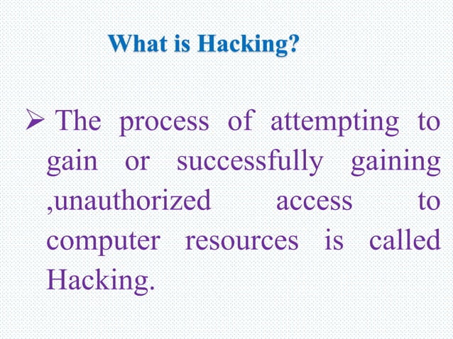 Hacking ppt | PPT