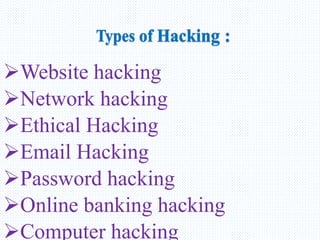 Hacking ppt | PPTX
