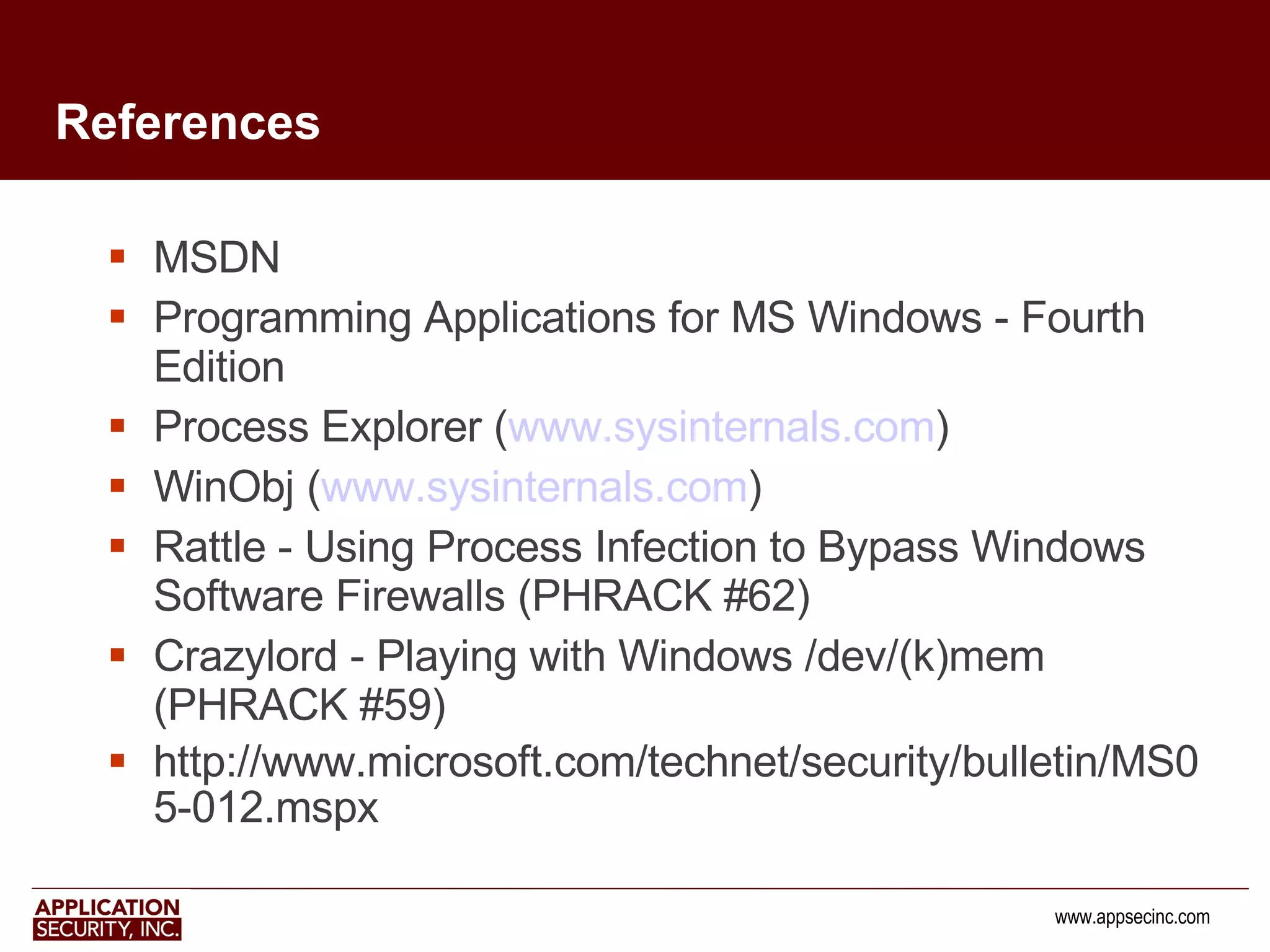 Hacking Windows Ipc Ppt