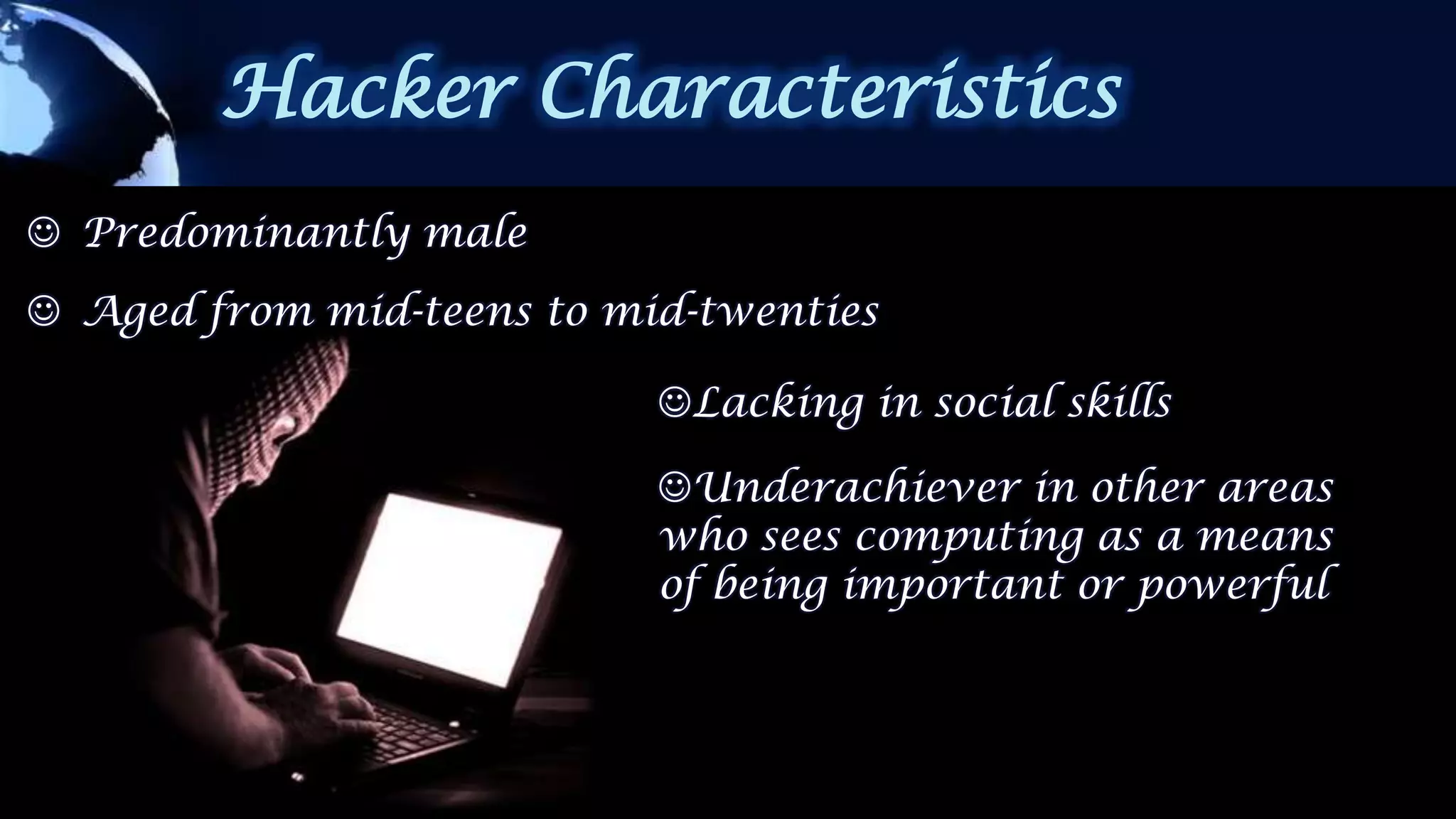 Hacking a cause of cyber crime final | PPTX