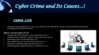 Hacking a cause of cyber crime final | PPTX