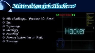 Hacking a cause of cyber crime final | PPTX