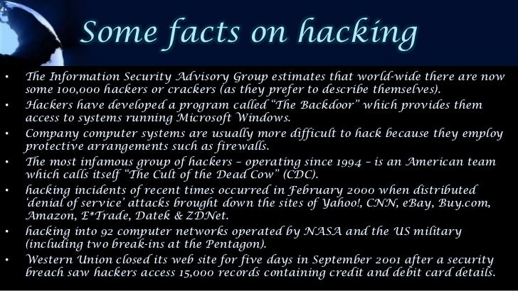 Hacking a cause of cyber crime final