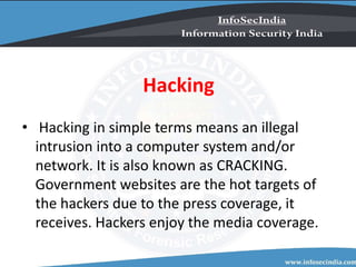 Hacking and cyber security | PPTX | Antivirus Software | Computer ...