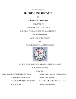 Hacking and its types | PDF