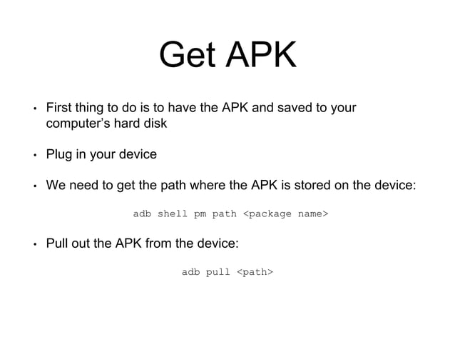 Modifying Android Apps Without Source Codes Ppt