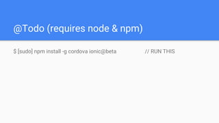Hacking Aaway with ionic | PPT