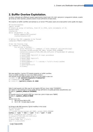 Buffer Overflow - Shellcode - Shatter Attack | DOC
