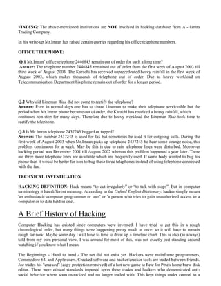 Hacking case report al hamra trading company | PDF | Free Download