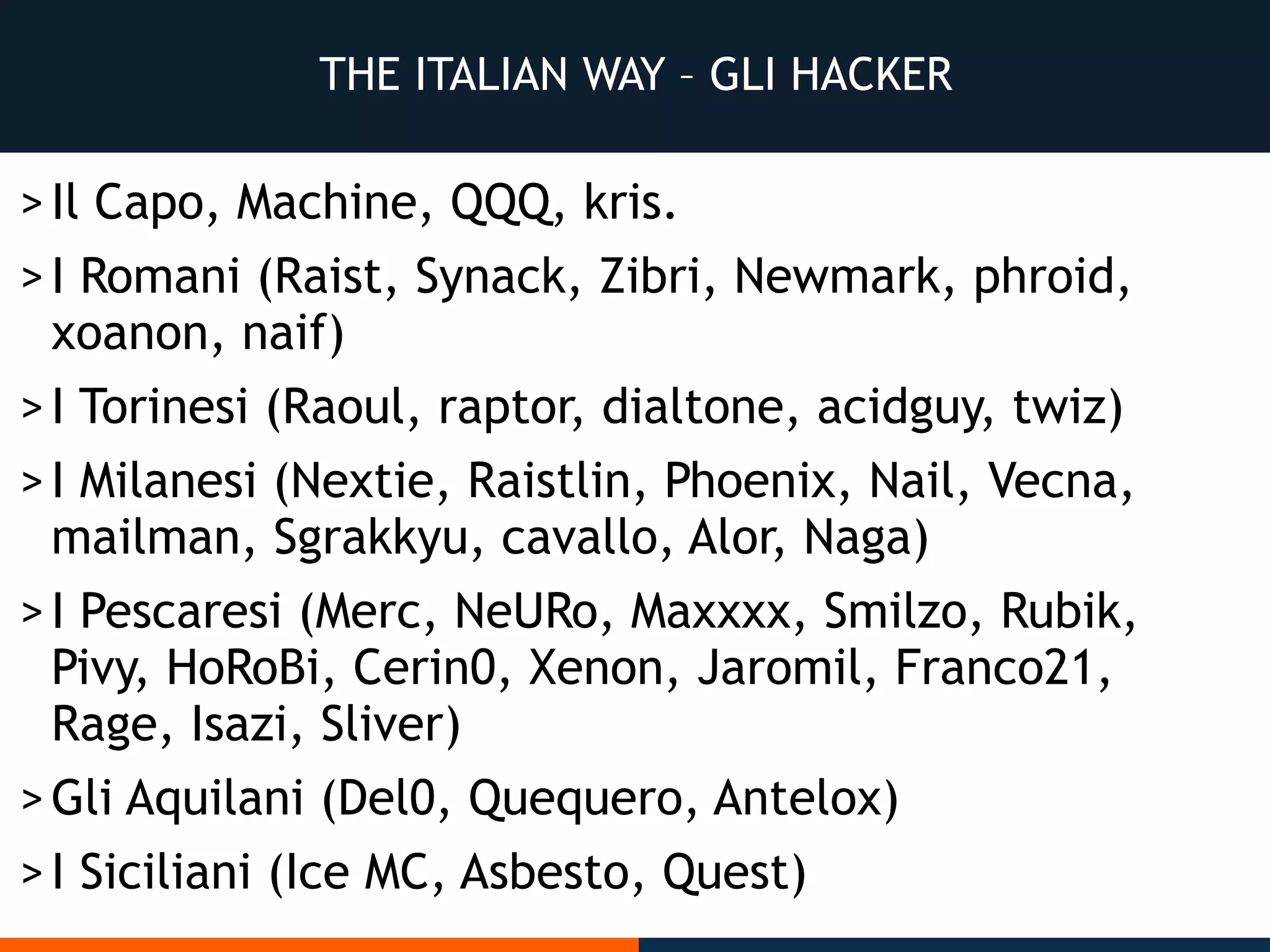 Storia e storie degli hacker della sicurezza informatica | PDF